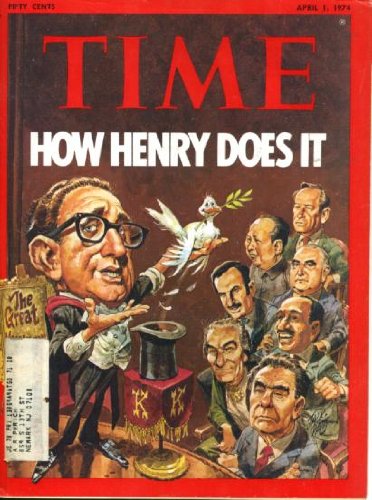 Time April 1 1974 Henry Kissinger on Cover (drawn by Jack Davis ...