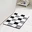 Amazon.com: CozeCube Checkered Bath mats for Bathroom Non Slip, Fluffy ...