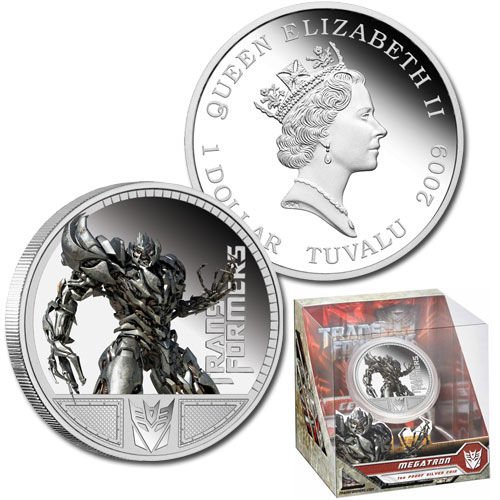 Transformers Colored Tuvalu Silver Proof Coin: Megatron at Amazon's ...
