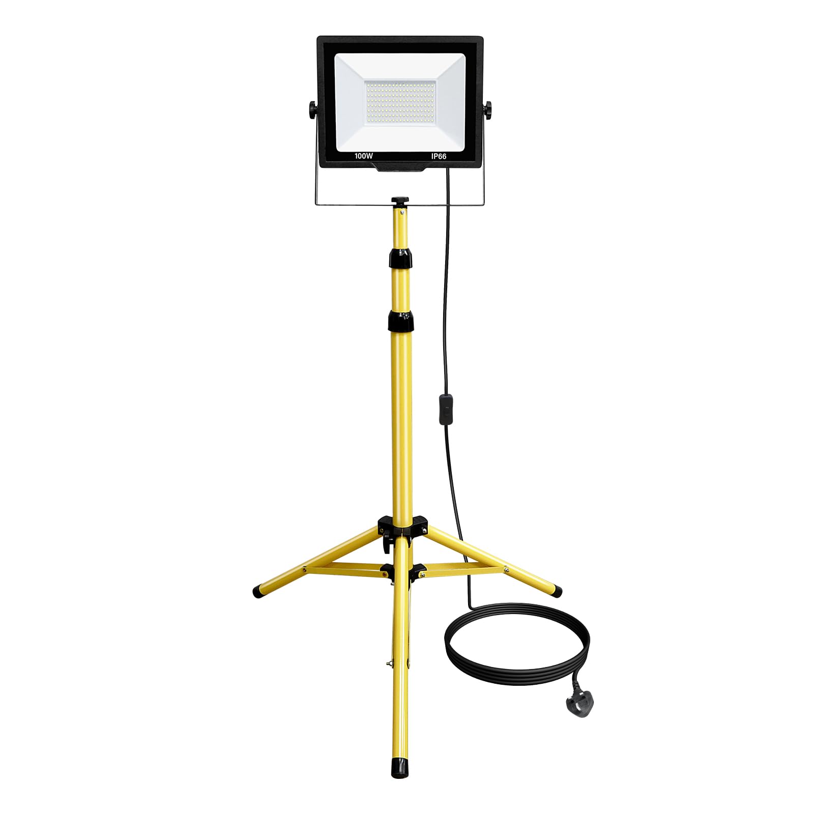 SKYWORLD 100W Tripod Stand LED Work Light, 10000LM Portable Job Site ...