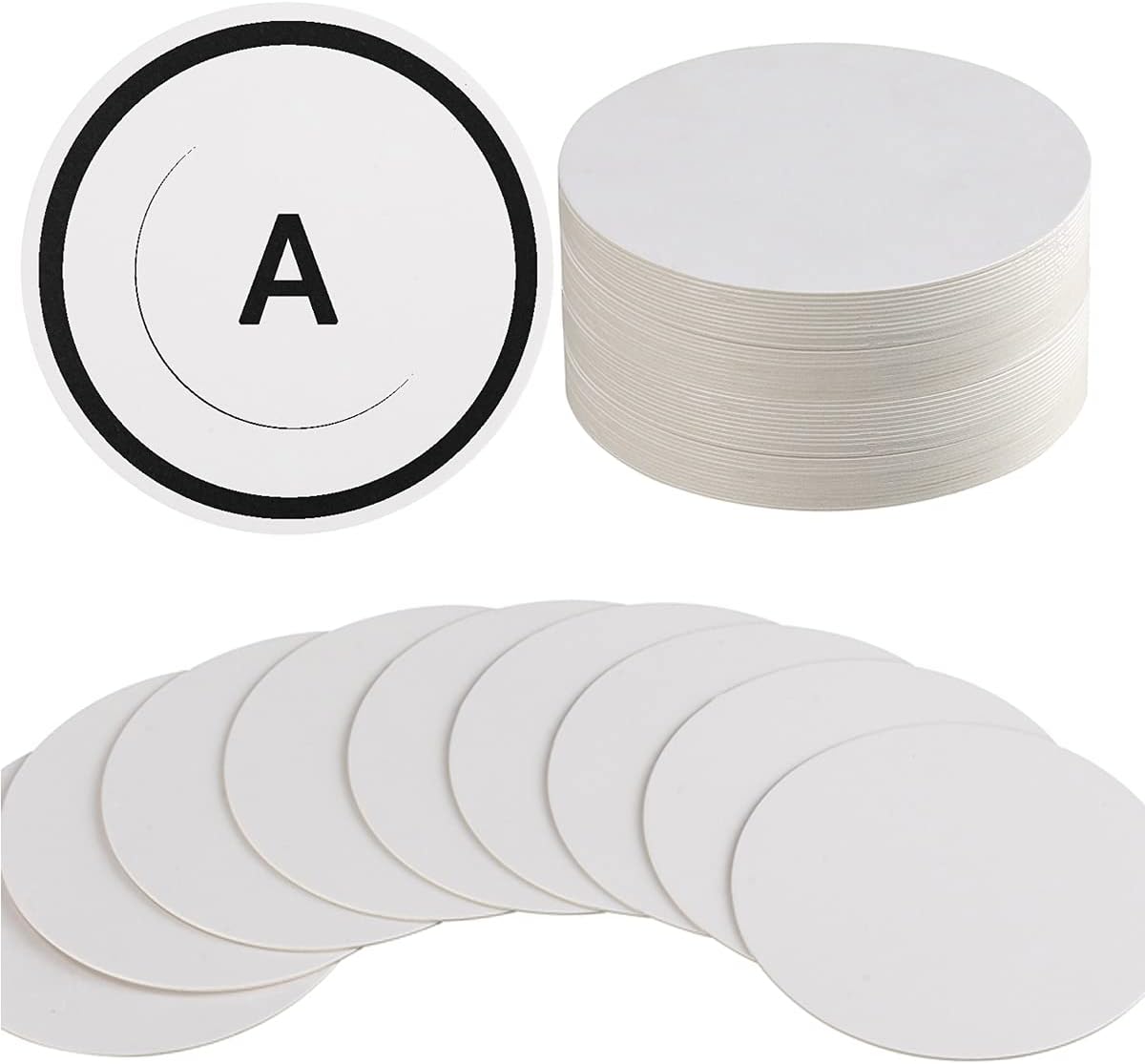 Amazon.com: Homtable 36 Pieces Round Blank Cards Cardstock Thick Kraft ...