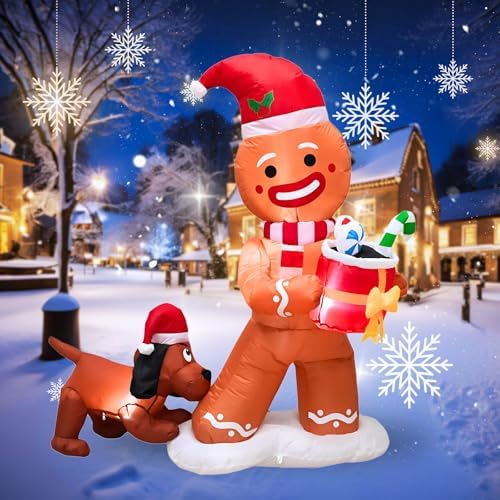 Amazon.com: BZB Goods 4 Foot Long Lighted Christmas Inflatable Three ...
