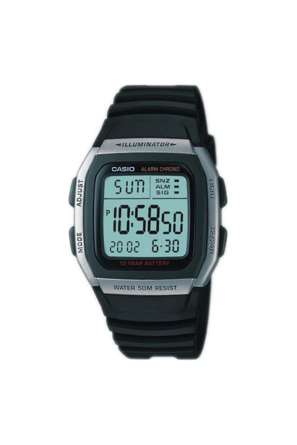 Casio Youth-Digital Grey Dial Men's Watch-W-96H-1AVDF (D031) : Amazon ...