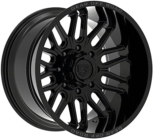 Amazon.com: GEAR ALLOY 766B Black Wheel with Gloss (20 x 12. inches /8 ...