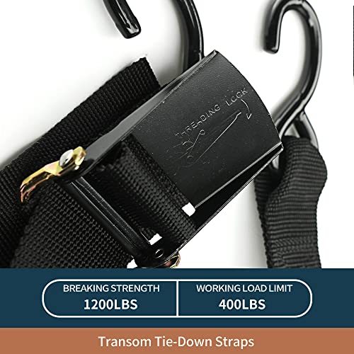 Seamander Boat Tie Down Straps to Trailer-Extra Heavy Duty 2″ x 4ft ...