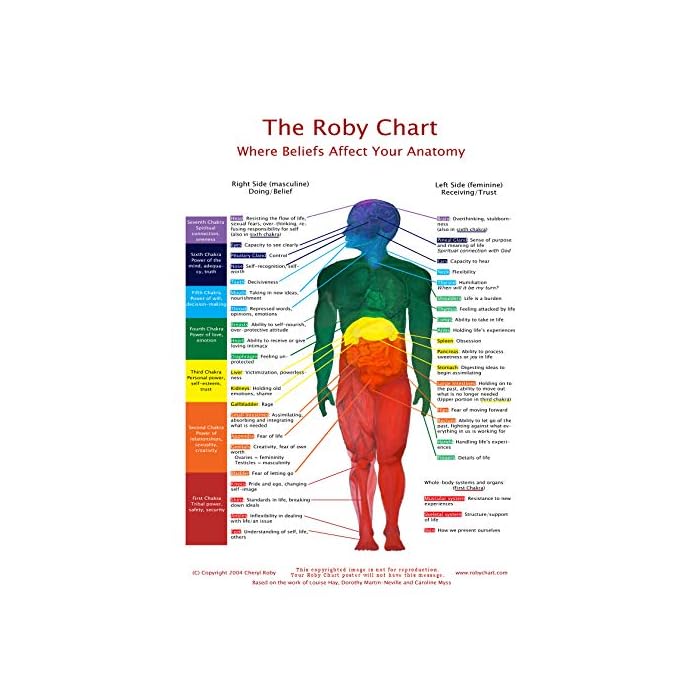 Buy The Roby Chart: Where Beliefs Affect Your Anatomy (White Background ...