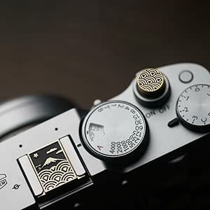 Amazon.com: DBZZ Wave pattern camera hot shoe cover Camera shutter Button for Fujifilm X-T50 X ...
