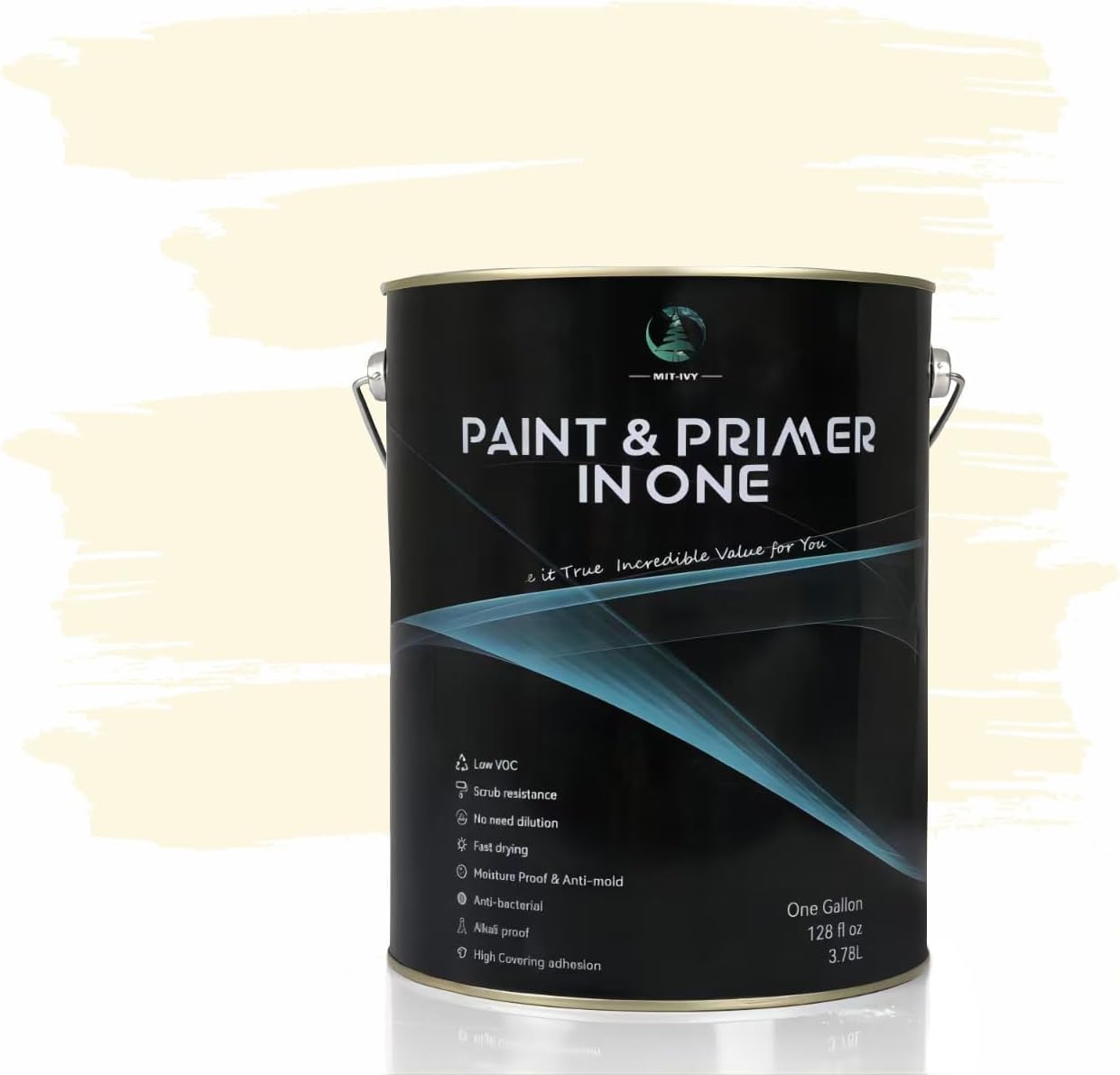 MIT-IVY Ultra Cover Premium Interior/Exterior Paint & Primer in One ...