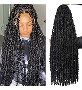 Amazon.com : Beverlee 20 Inch Butterfly Locs Crochet Hair 6 Packs Black ...