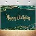 Amazon.com : 15x10ft Emerald Green Birthday Backdrop Green Gold Happy ...
