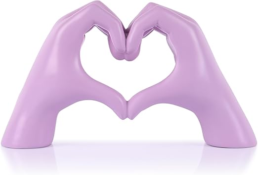 Amazon.com: Heart Hand Sculpture Shelf Decoration Aesthetic, Purple ...