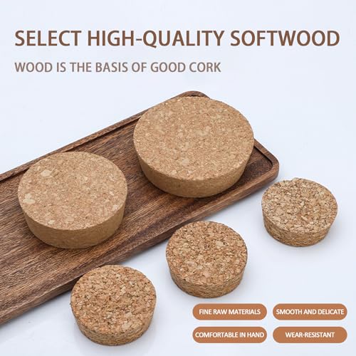 42 Piece Cork Bottle Caps in Multiple Sizes with 1 Piece Storage Bag ...