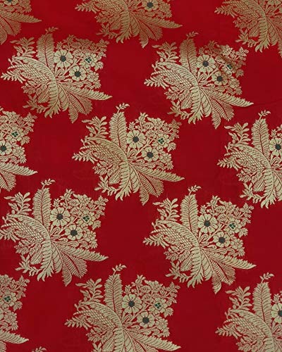 Buy Red Silk Running Fabric For Women at Amazon.in