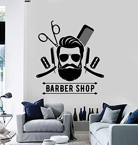 Roonir® Salon Wall Stickers Vinyl Wall Decal Barber Shop Tools Stylist ...