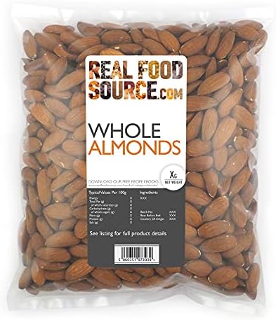 RealFoodSource Almonds, Whole & Natural (1kg) : Amazon.co.uk: Grocery