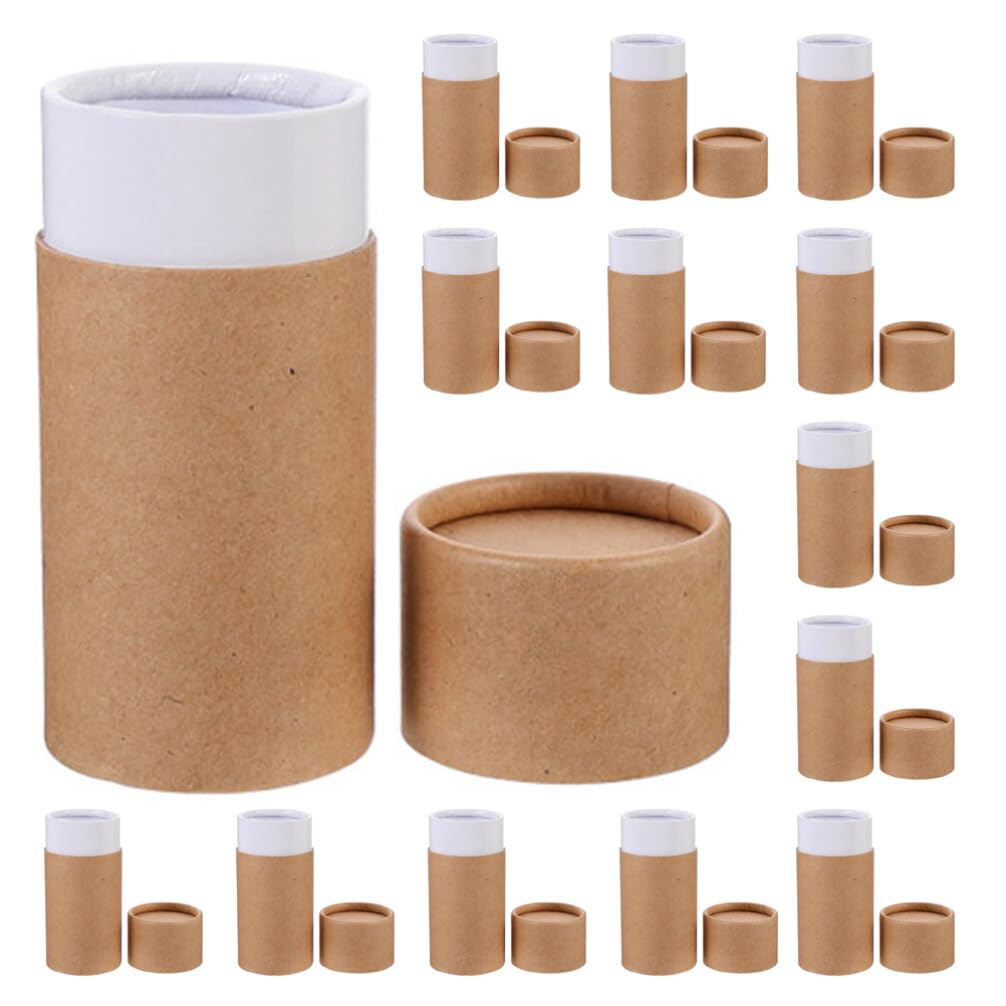 Amazon.com: 15pcs Empty Kraft Paper Jar Tube 50ml Essential Oil Bottle ...