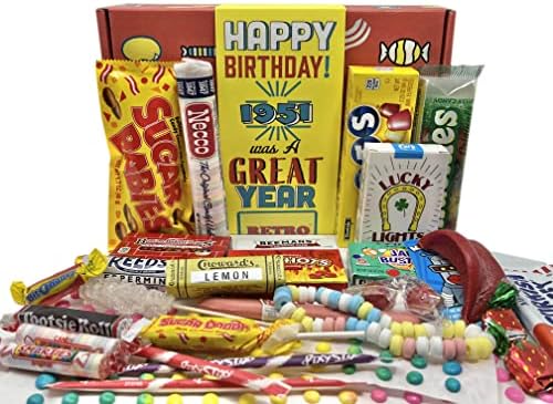 Amazon.com : RETRO CANDY YUM ~ 1960 64th Birthday Gift Box Nostalgic ...