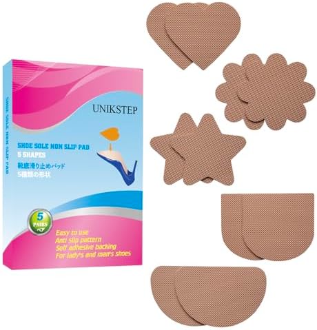 Amazon.com: UNIKSTEP 5 Pairs (10 Pieces) Shoe Sole Non Slip Grips with ...
