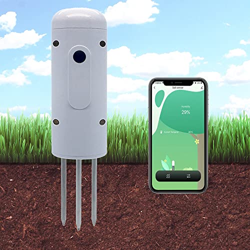 FRANKEVER Zigbee Soil Moisture, App Automatically Detect Temperature/Moisture,Compatible with ...