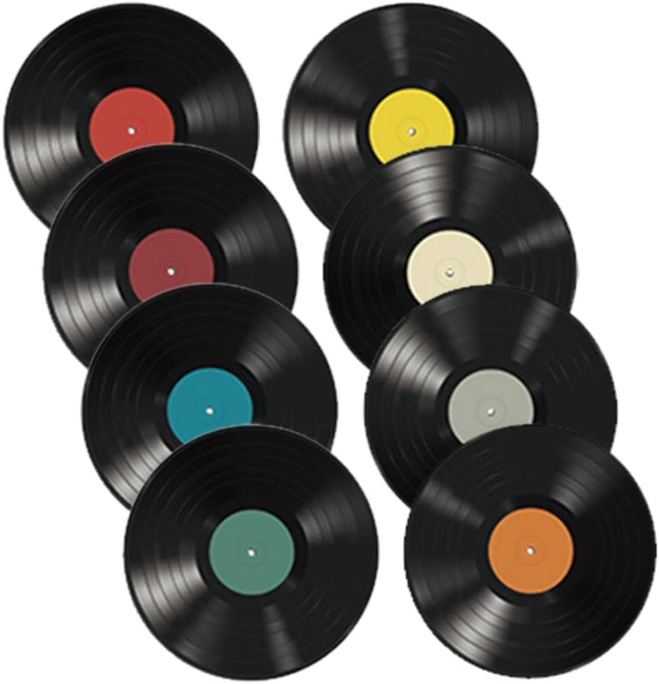 Amazon.com: HOMSFOU Home Decor 8pcs Blank Vinyl Records Fake Decorative ...