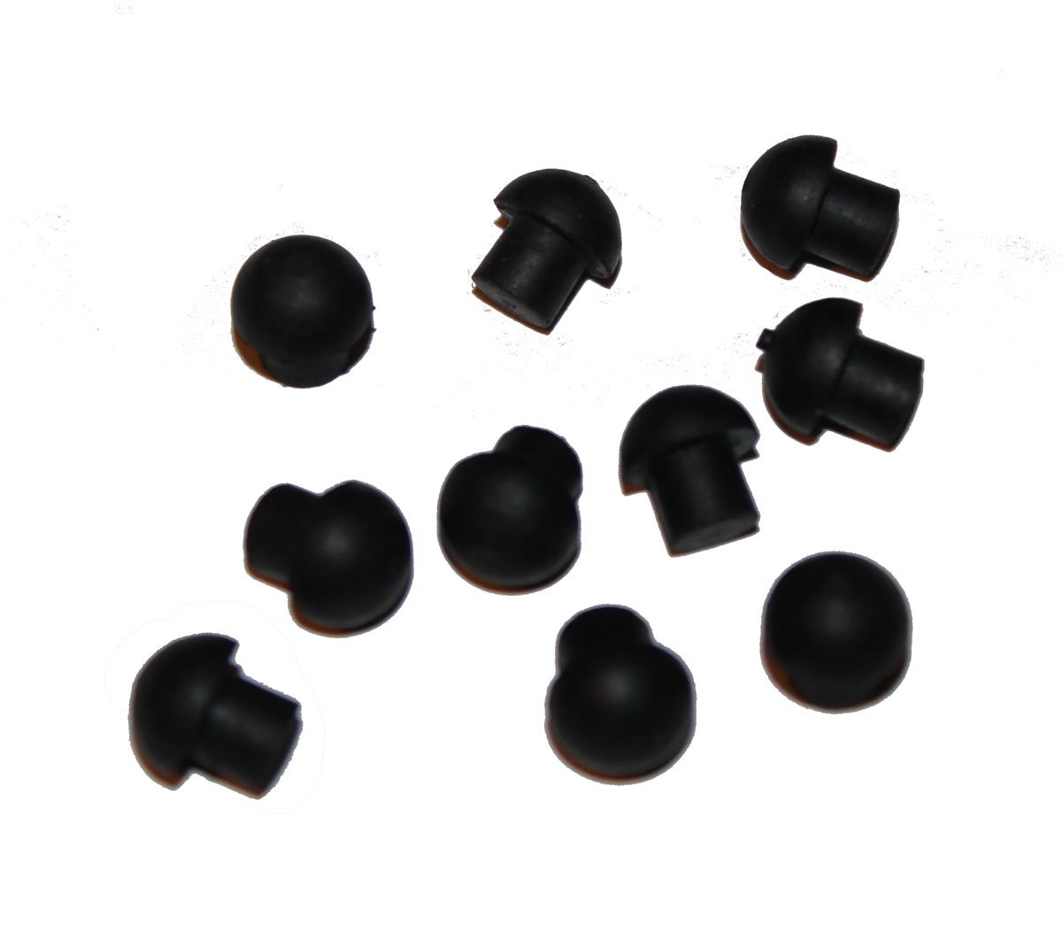 Snapklik.com : Black Rubber Button Piano Cabinet Bumper 5/16" Set Of 10