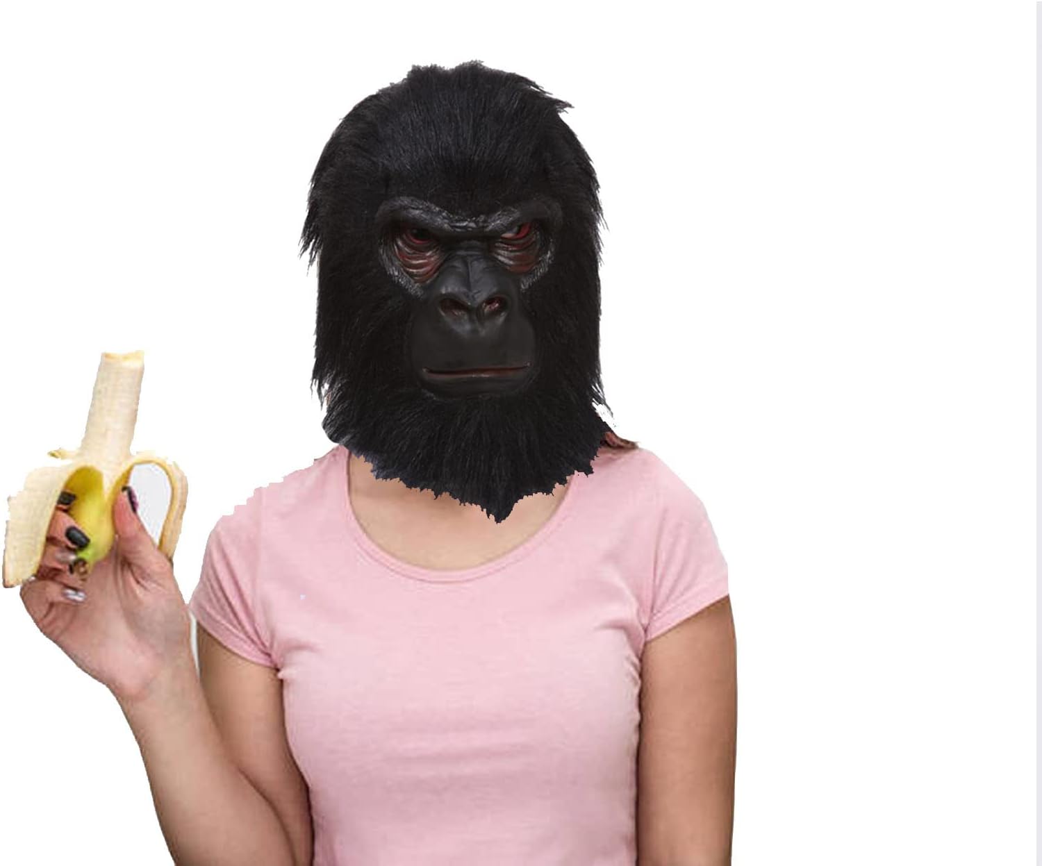 Amazon.com: Edlike Realistic Gorilla Mask Adults Kids,Full Head Ape ...