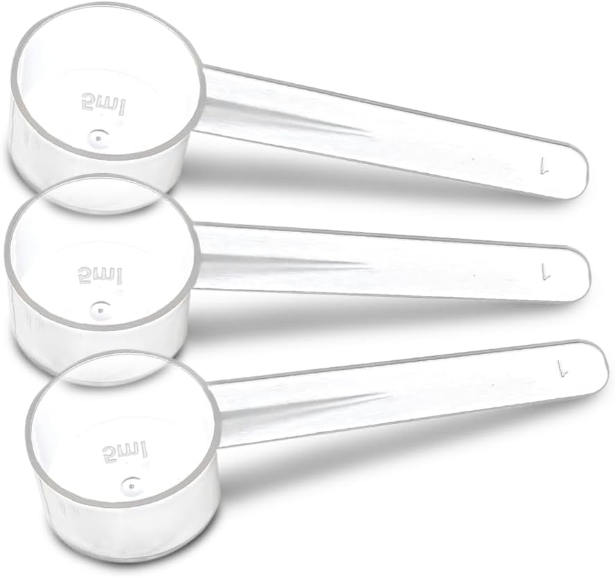 Amazon.com: 4pcs Clear Plastic Measuring Spoons Measure Scoops 1g 3g 5g ...