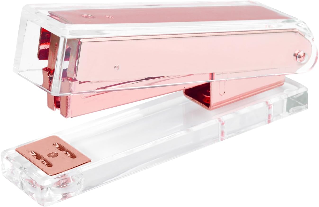 Amazon.com : LOMOFI Acrylic Gold Desktop Stapler - A Classic Modern ...