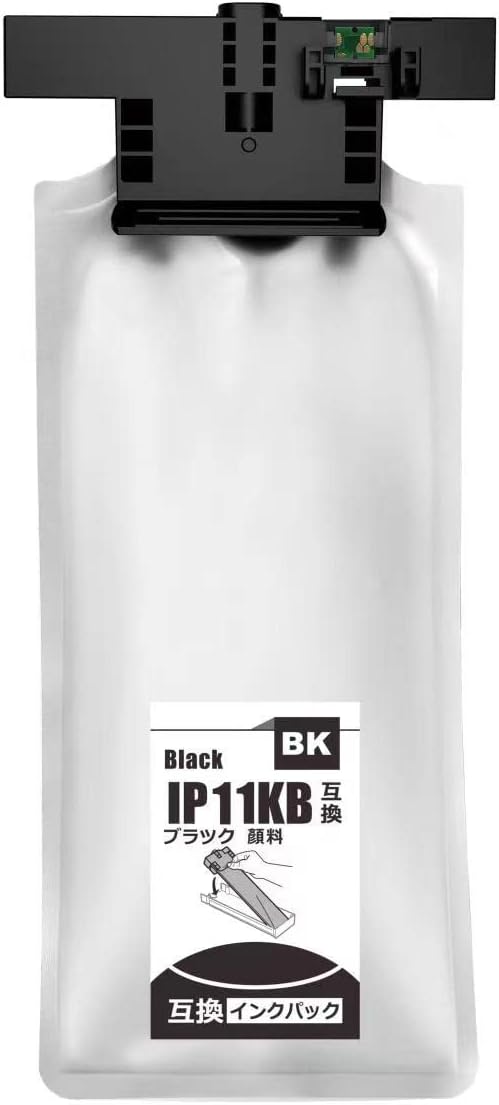 Amazon.co.jp: 【インク革命】 EPSON用 IP11KB 互換インクパック 顔料 ブラック 大容量 エプソン インク IP11 シリーズ 純正インクと併用可 ICチップ付き 残量 ...