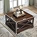 Amazon.com: HOKYHOKY Square Coffee Table with Storage - 31.5" Farmhouse ...
