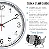 Amazon.com: Geevon 12 Inch Atomic Wall Clock - Self-Setting Analog ...