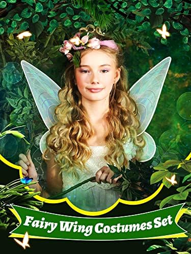 Amazon.com: 8 Pcs White Fairy Wings Butterfly Sparkling Sheer Wings ...