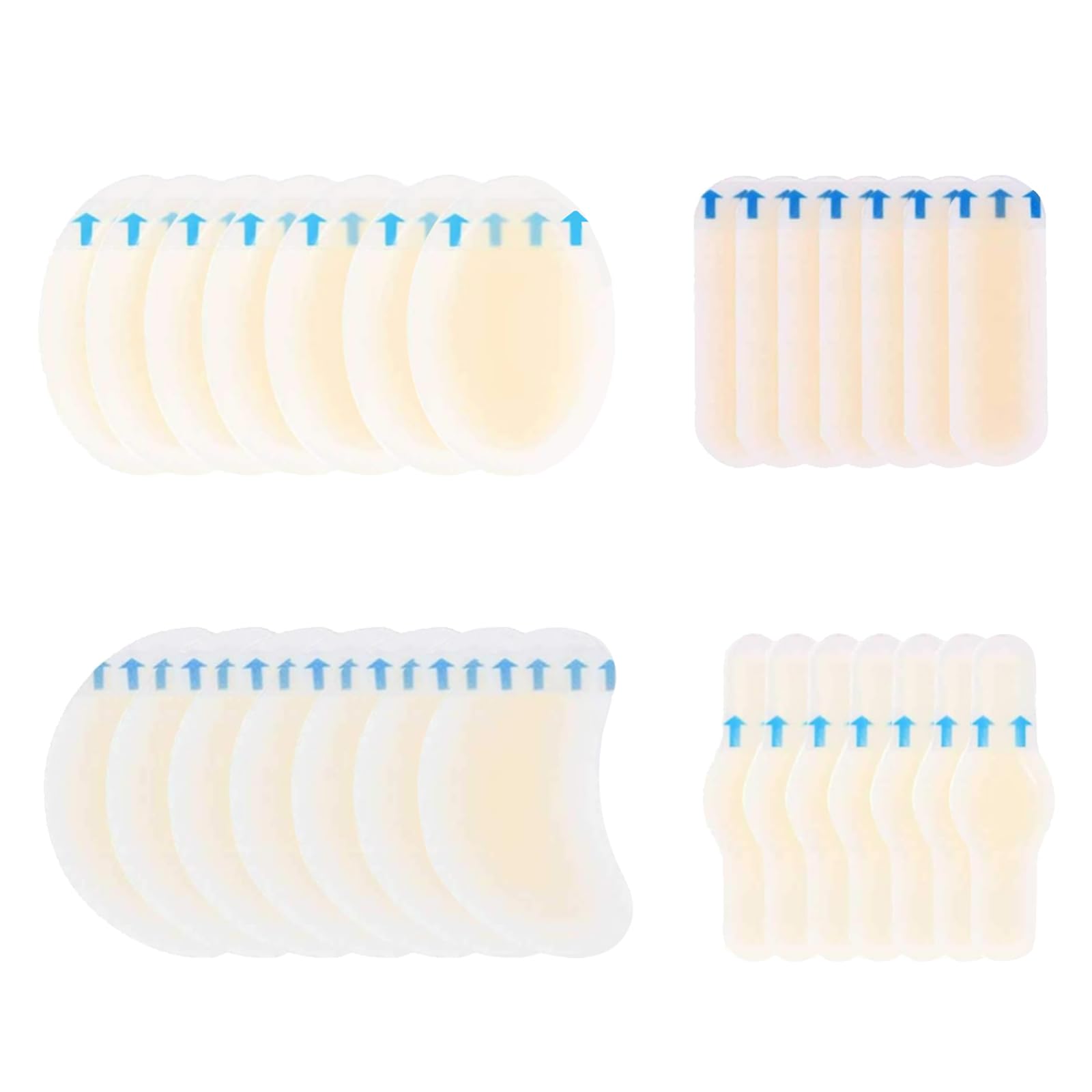 28 Pcs Invisible Blister Plaster Set, Waterproof Hydrocolloid Gel ...