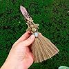 Amazon.com: Witch Cinnamon Broom Natural Crystal Magic Sweeper Rose ...