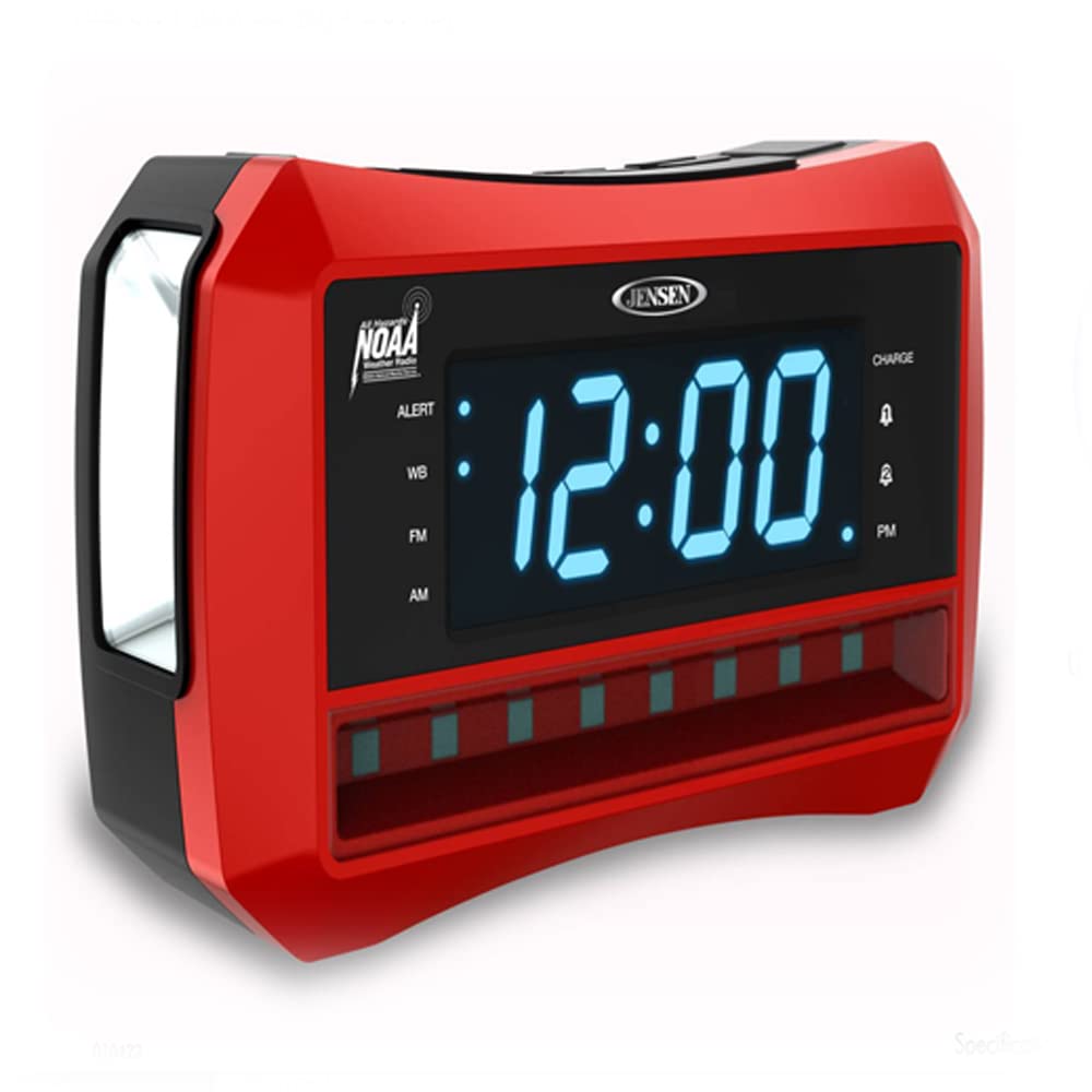 Amazon.com: Digital AM/FM Weather Band Alarm Clock Radio with NOAA ...