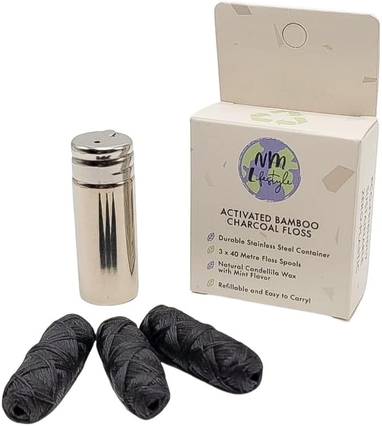 Amazon.com : Bamboo Charcoal Dental Floss Refills, Bambo Woven Fibres ...