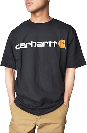Amazon | [カーハート] K195 Signature Logo Short Sleeve T-Shirt メンズ 半袖 Tシャツ S ...