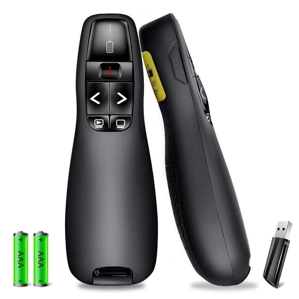 XIKKKART Laser Pointer, Wireless Presentation Clicker, PPT Presenter ...