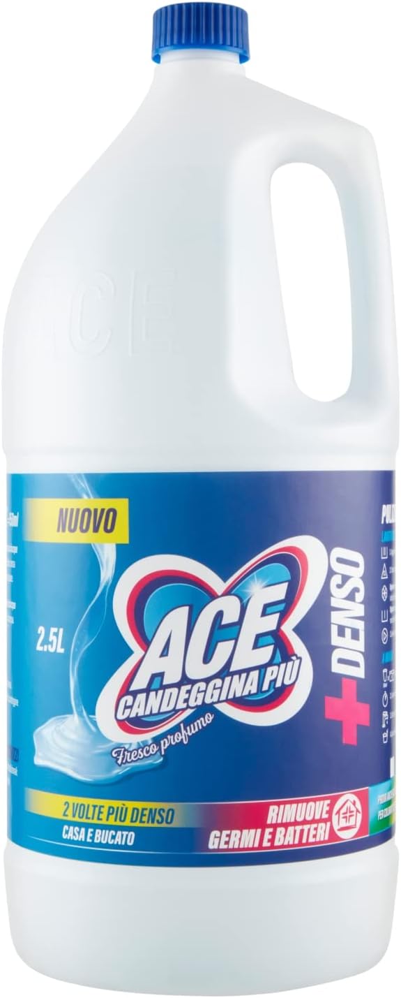 ACE – Javel + Nettoyant, maison et linge – 2500 ml : Amazon.fr: Epicerie