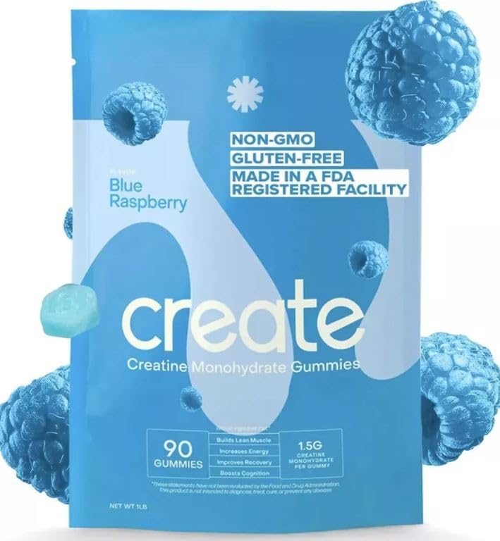 Amazon.com: Create Creatine Monohydrate Gummies for Men & Women, Boost ...