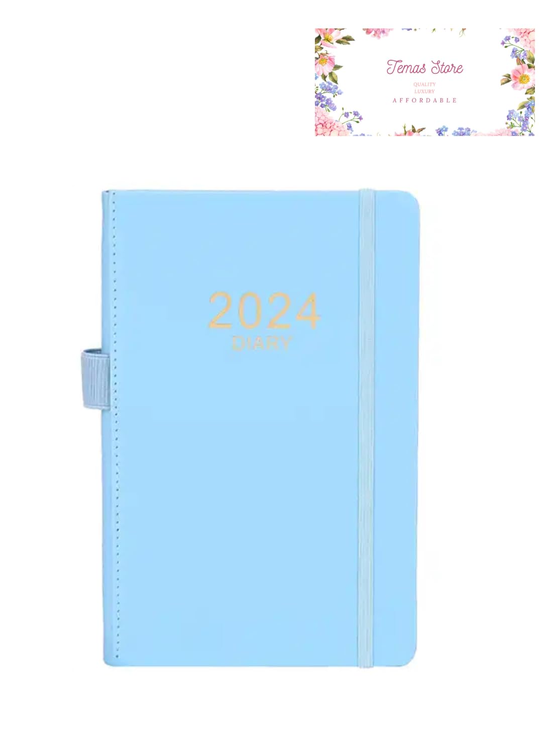 Amazon.com : A5 Diary 2024 Day Per Page from Jan 2024 to Dec 2024, A5 ...