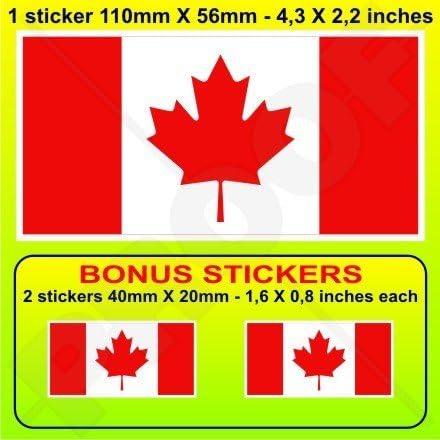 Amazon.com: Canada Canadian Flag Maple Leaf 4,3" (110mm) Vinyl Bumper ...