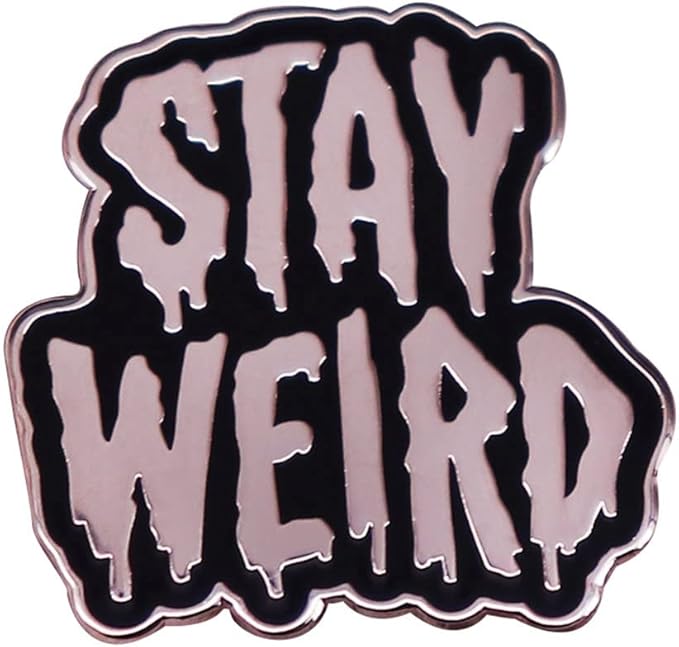 Amazon.com: Stay Weird Enamel Pin Brooch Punk Halloween Badges on ...