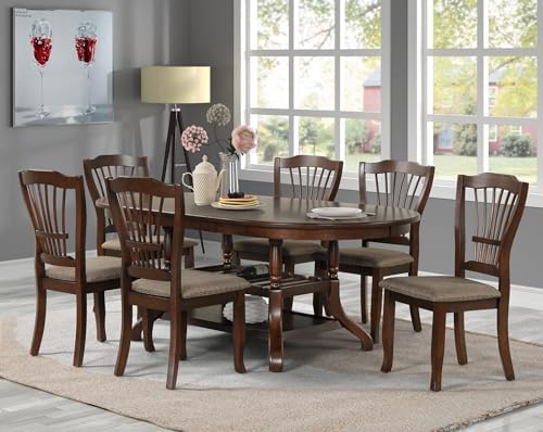 Amazon.com - 7-Piece Dining Set with Dining Extension Table, 4 Side ...