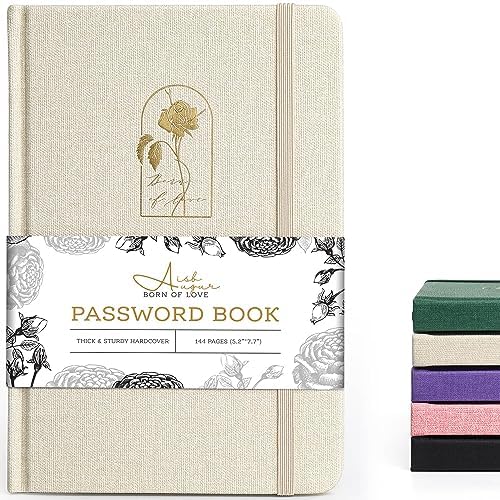 Amazon.com : Molekaus Password Book Password Books for Seniors.Medium ...