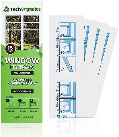 Amazon.com : Faicuk 20-Pack Clear Window Fly Traps Sticky Fly Strip for ...