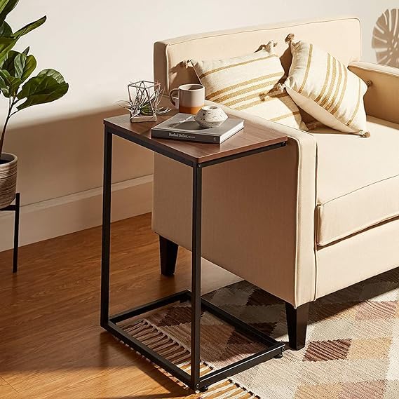 Home C Shaped Sofa Side End Table, Laptop Holder, End Stand Desk Coffee ...