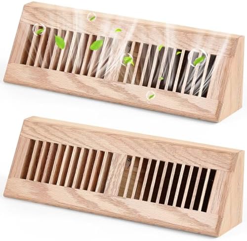 Glooglitter 2 Pcs Wooden Baseboard Register Diffuser Baseboard Floor ...