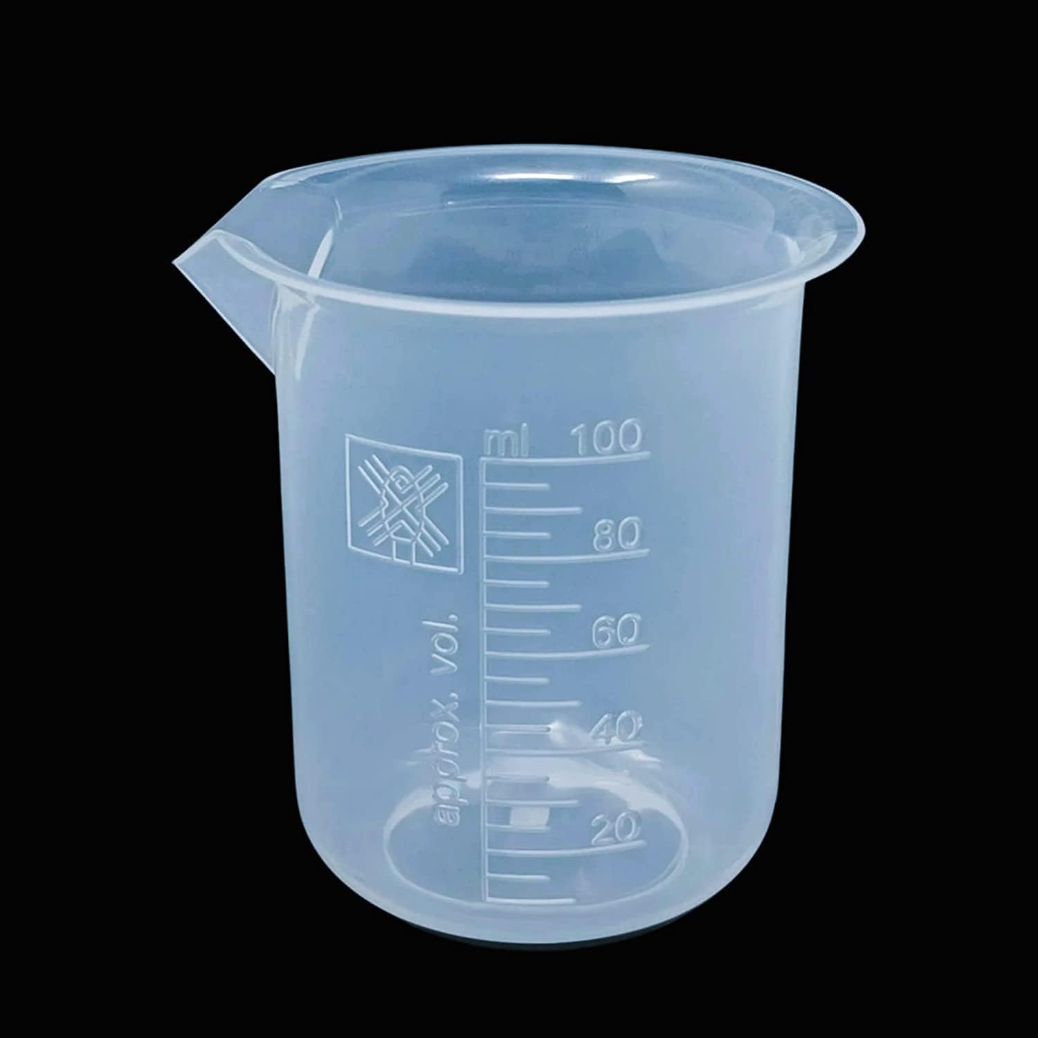 FZN Polypropylene Plastic Measuring Beaker Graduated 100ml (Pack of 2 ...