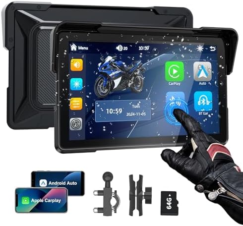 Amazon.com: HD IPS Touch Screen Portable Wireless Apple Carplay Screen ...